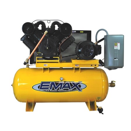 Emax Compressor Compressor 25 HP 2 Stg 3 Phase Horz 120 Gal EP25H120V3 ...