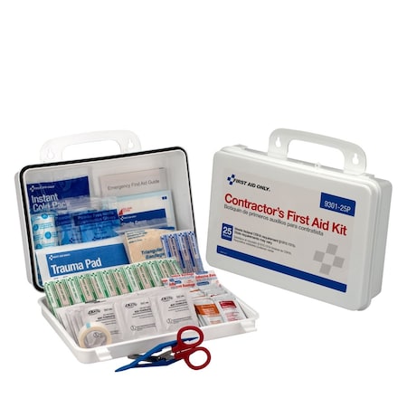 First Aid Only 25 Person Contractor First Aid Kit Plastic Case FAO9301 ...