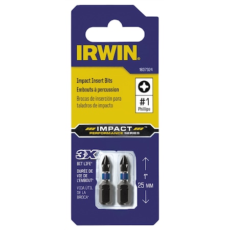 Irwin Insert Bit Impact #1PH x 1OAL IWAF31PH12 | Zoro