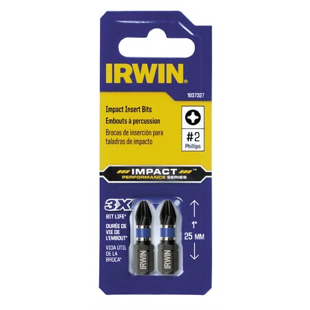 Irwin Insert Impact Bit No. 2PH x 1OAL IWAF31PH22 | Zoro