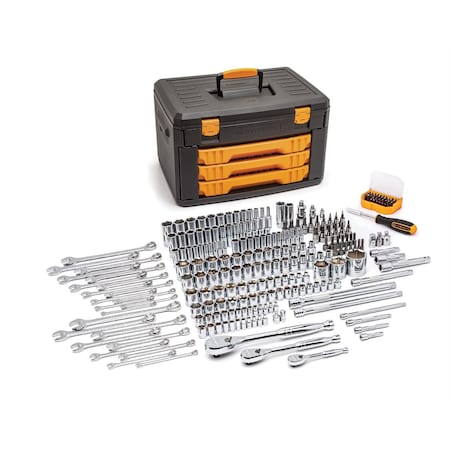 Apex Tool Group 243Pc 6 Point 1/4 3/8 1/2 Dr Tool Set 80966 | Zoro