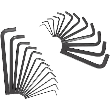 K-Tool International 25 Piece Metric/SAE L-Shape, Hex Key Set KTI-71425 ...
