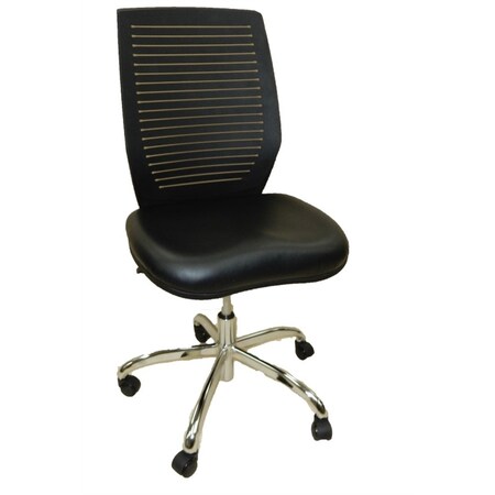 Lds Industries Dental Lab Chair w/ Plastic Back Black Seat 1010533 | Zoro