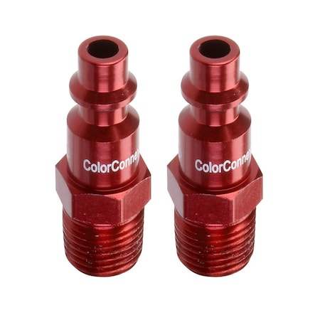 Legacy ColorConnex Industrial D Red Plugs, 1/4", 1/4" npt Air Inlet ...