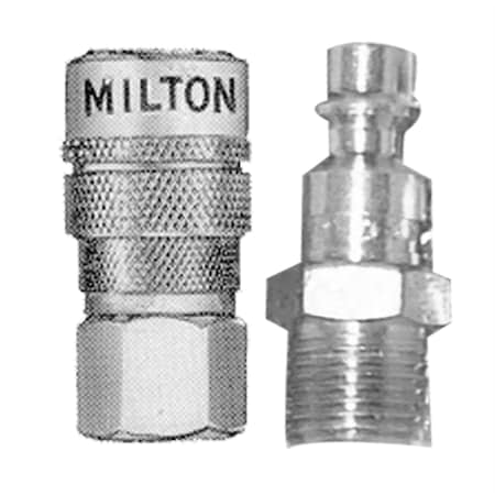 Milton 1/4" Combination M-Style Coupler and Plug Kit 711 | Zoro