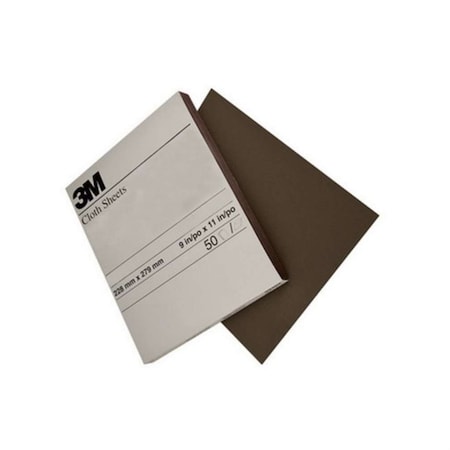 3M 9 x 11 in. Medium Emery Cloth Sheets (50/Sleeve) 2432 | Zoro