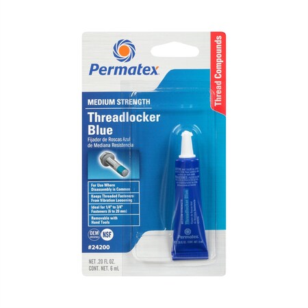 Permatex Threadlocker Blue Each, 24200-CAN 24200-CAN | Zoro