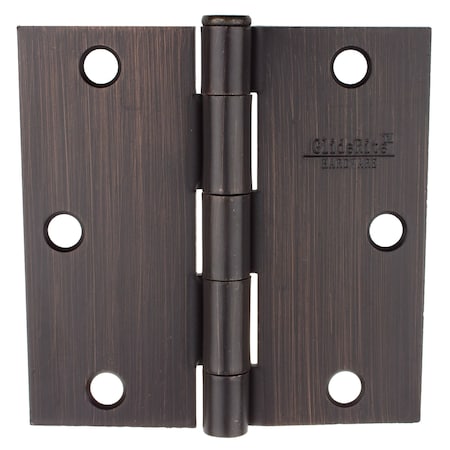 Gliderite Hardware 3-1/2 in. Oil Rubbed Bronze Square Door Hinge - 3500 ...