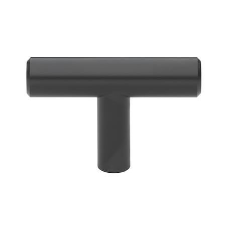 Gliderite Hardware 2 in. Solid Steel Matte Black Cabinet T-Knob - 5002 ...