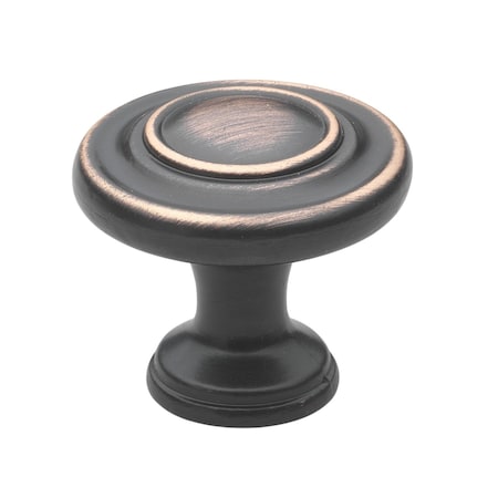 Gliderite Hardware 1-1/4 in. Oil Rubbed Bronze Rippled Cabinet Knob ...