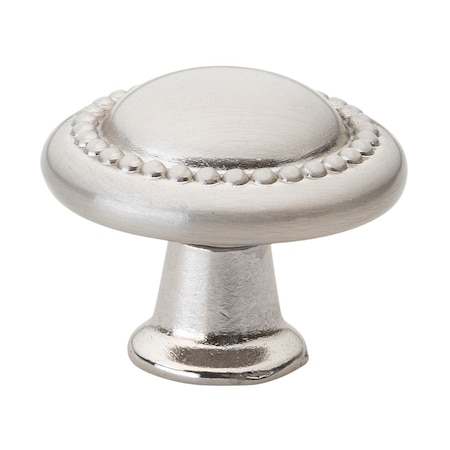 Gliderite Hardware 1-1/4 in. Satin Nickel Round Beaded Cabinet Knob ...