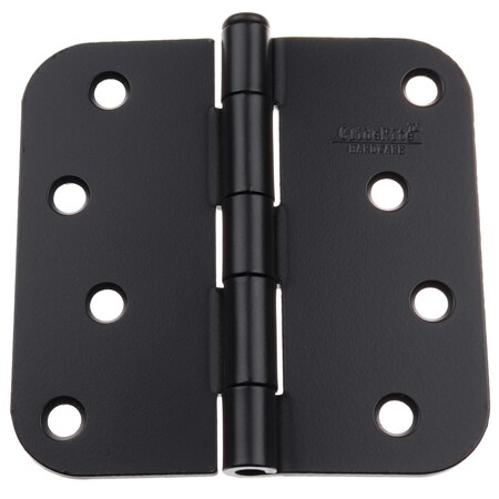 Gliderite Hardware 4 in. Matte Black Door Hinge with 5/8 in. Corner ...