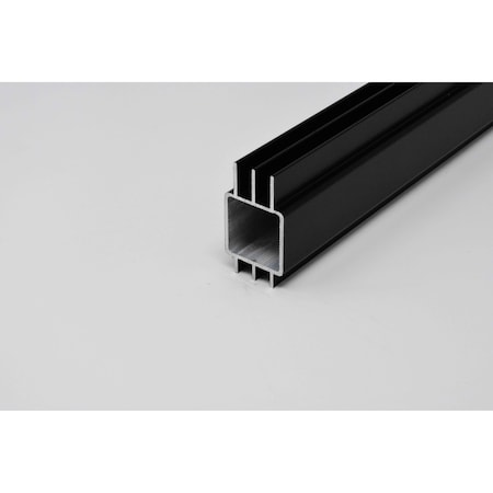 Eztube Sliding Door Track Extrusion for 1/4in Panel Panel Black, 24in L ...