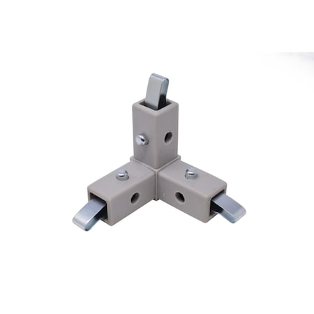 Eztube 3-Way Gray Corner Connector Quick-Release 200-309 GY-QR 200-309 ...
