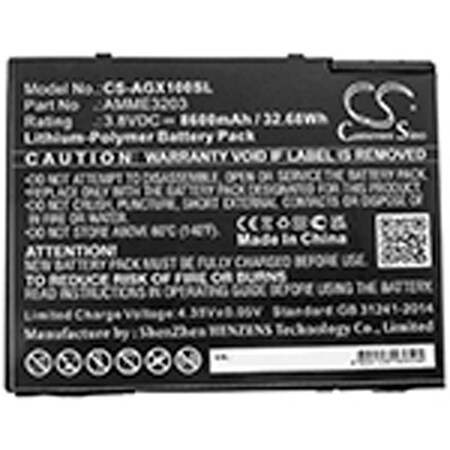 Ilc Replacement for Aegex 10 Intrinsically Safe Tablet Battery WX-S9WE ...