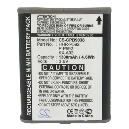 Ilc Replacement For Panasonic Hhr-P592 Battery HHR-P592 | Zoro