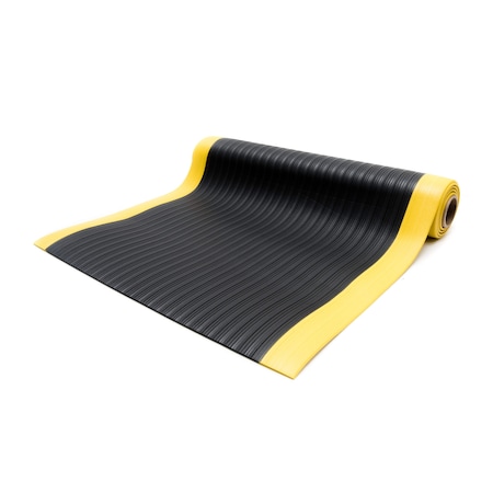 Bertech Antifatigue Mat, 6 ft. L x 3 ft. W, 3/8 in Thickness, Ribbed ...