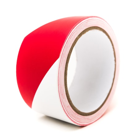 Bertech Safety Warning Hazard Floor Tape, 1 In. Wide x 54 Feet Long ...