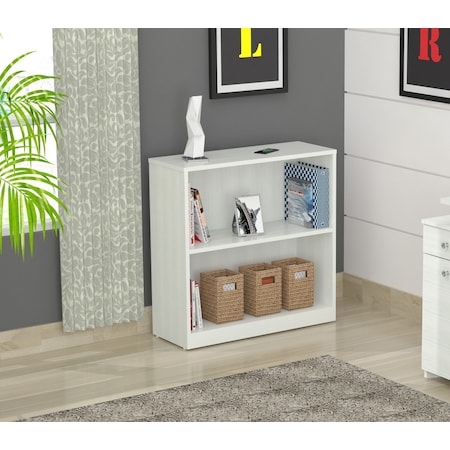 Inval Bookcase 31.5 in. W x 11.75 in. D x 31.5 in. H in White BE-4104 ...