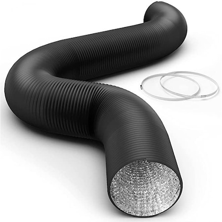 Ipower 12 inch 25 feet PVC ducting, Black(Environmental protection ...