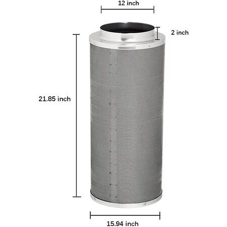 Ipower 12 inch by 24 inch Air Carbon Filter Odor Control for Inline Fan ...