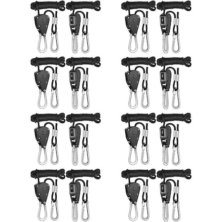 Ipower 8-Pair 1/8 Inch 8-Feet Long Heavy Duty Adjustable Rope Clip ...