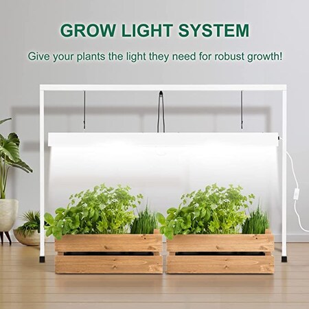Ipower 4ft 2 Bulbs Fluorescent T5 Grow Light Stand Fixture for Seeding ...