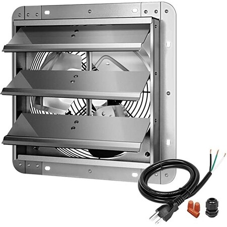 Ipower 12 Inch Shutter Exhaust Fan Aluminum with fan speed controller ...