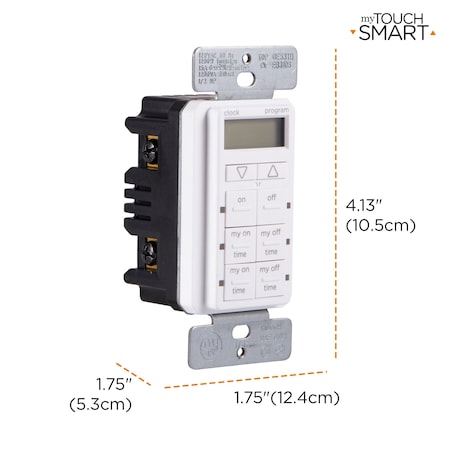 Jasco myTouchSmart Simple Set In-Wall Digital Timer 26893-P1 | Zoro