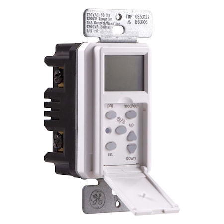Ge GE In-Wall Digital SunSmart Timer, 3-Way, Screw Terminals (32787) | Zoro