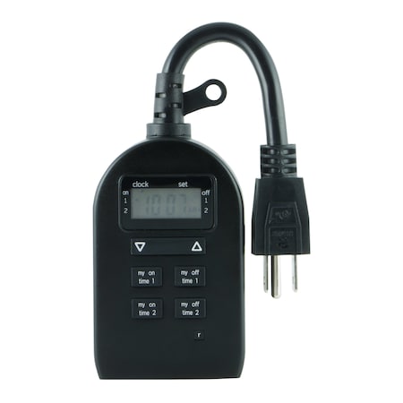 Jasco myTouchSmart Simple Set Outdoor Digital Timer, 1-Heavy Duty ...