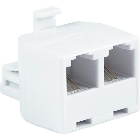 Power Gear Power Gear Telephone Duplex Adapter, RJ14, RJ11, White ...
