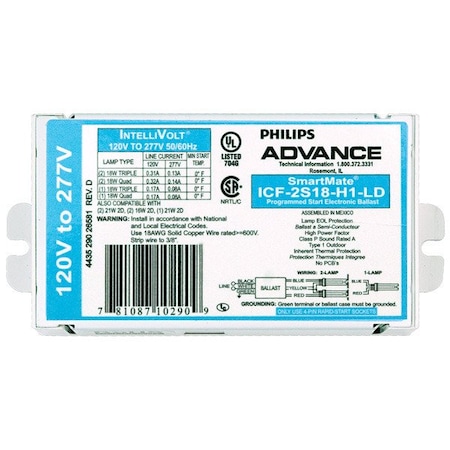 Advance Cfl Ballast 12PK ICF-2S18-H1-LDK | Zoro