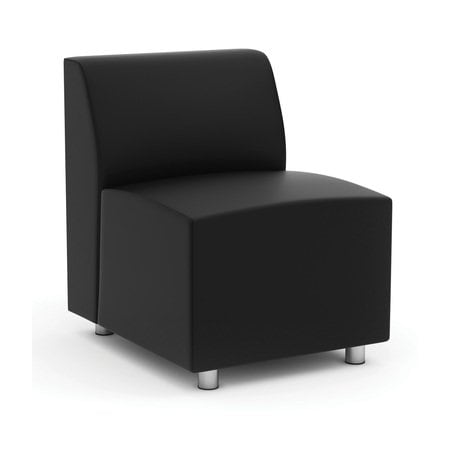 Officesource Integrate Collection Armless Modular Chair with Silver ...