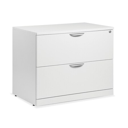 Officesource OS Laminate Lateral Files 2 Drawer Lateral File OS112WH | Zoro