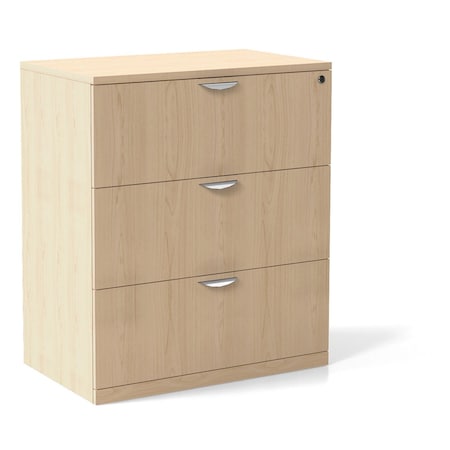 Officesource OS Laminate Lateral Files 3 Drawer Lateral File Cabinet ...