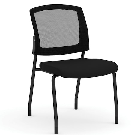 Officesource Parson Collection Armless Micro Mesh Back Side Chair ...