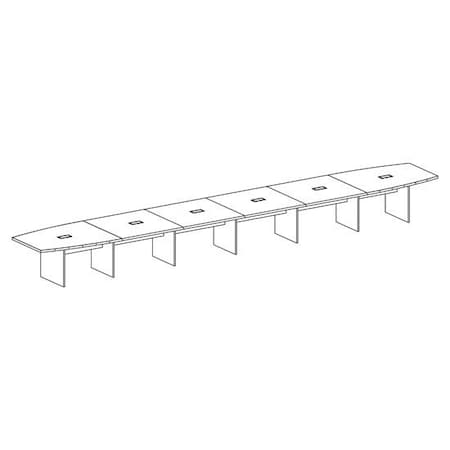 Officesource OS Laminate Conference Tables - Expandable Boat Shaped ...