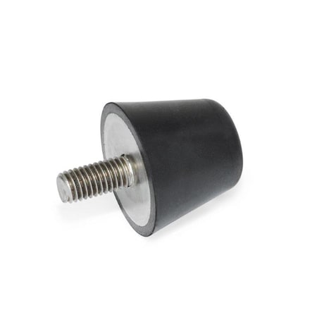J.W. Winco GN254-25-M6-8-55 Tapered Bumper Stainless, Nat. Rubber ...