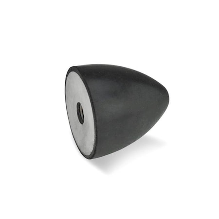 J.W. Winco GN453-50-61-M8-E-55 Rubber Bumper Cone Stainless, Tapped 453 ...