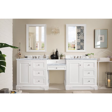 James Martin Vanities De Soto 94in Double Vanity Set, Bright White w/ 3 ...