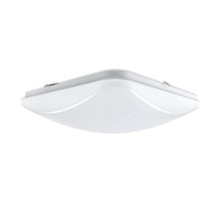 Designers Fountain 14 inch Low-Profile Square 1-Light White LED Puff ...