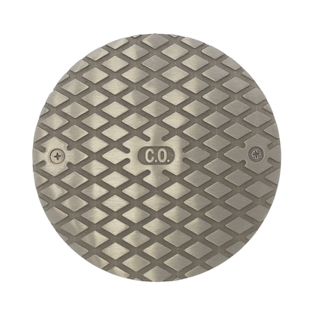 Jones Stephens 6in. Polished Brass Round Cast Cleanout Cover C60500 | Zoro