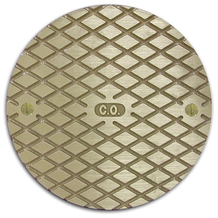 Jones Stephens 6in. Nickel Bronze Round Cast Cleanout Cover C60501 | Zoro