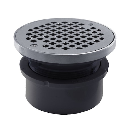Jones Stephens 4in. PVC Hub Fit Drain Base with 3-1/2in. Plastic Spud ...