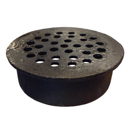 Jones Stephens 6in. Cast Iron Pipe Drain Ohio Style Grate J60006 | Zoro