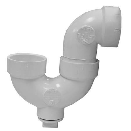 Charlotte Pipe And Foundry 1-1/2in. Sch. 40 PVC P-Trap with Cleanout, H ...