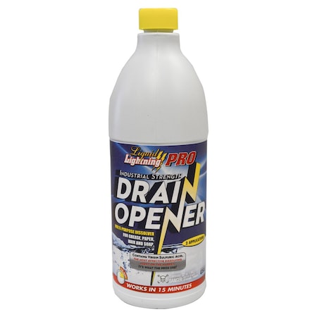Jones Stephens 1 Quart, Liquid Lightning Pro Drain Opener, 12PK S95793 ...