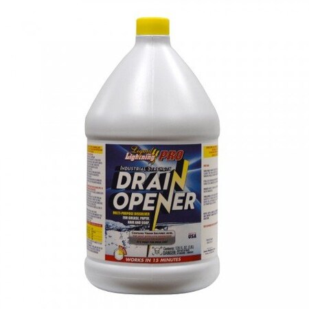Jones Stephens 1 Gallon, Liquid Lightning Pro Drain Opener, 4PK S95795 ...