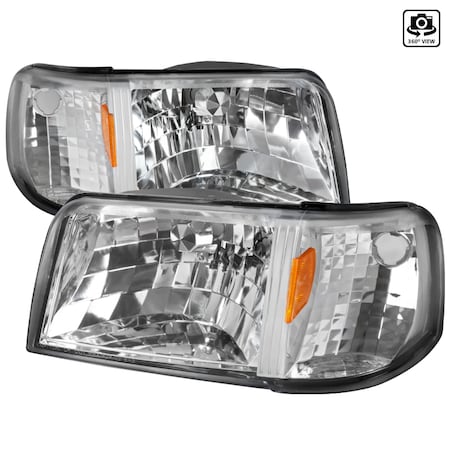 Spec-D Tuning 93-97 Ford Ranger Headlights- Chrome 2LCLH-RAN93-OZ | Zoro